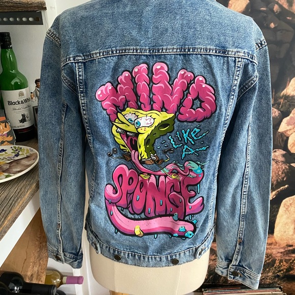 Divided | Jackets & Coats | Spongebob Denim Jacket | Poshmark